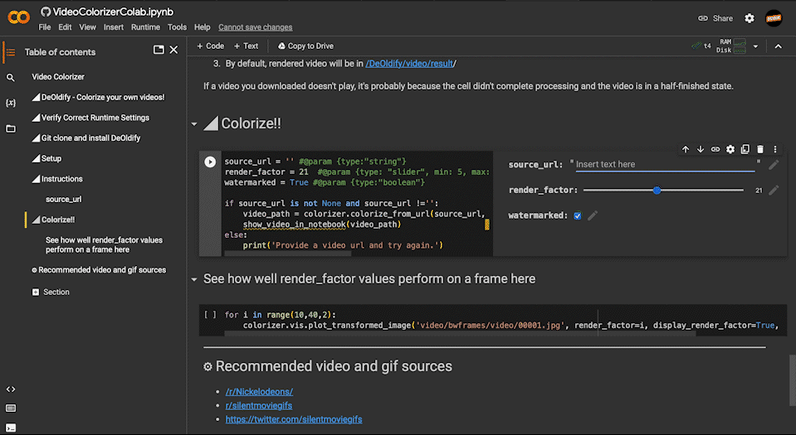 How to Colourise Black & White Videos with Deoldify AI